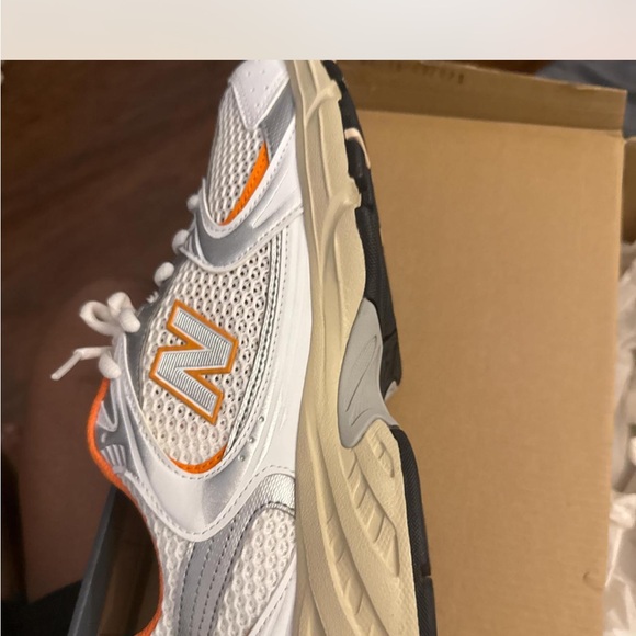 New Balance | Shoes | New Balance White And Orange Athletic Shoes ...